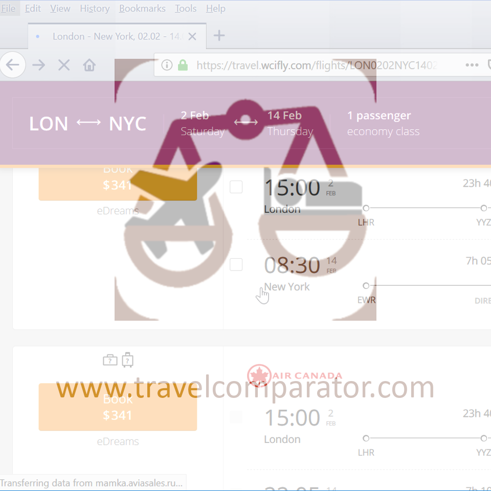 Travel comparator - Comparing travel comparison tools